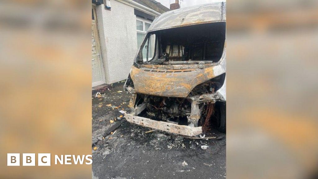 Sunderland charity van destroyed in arson attack