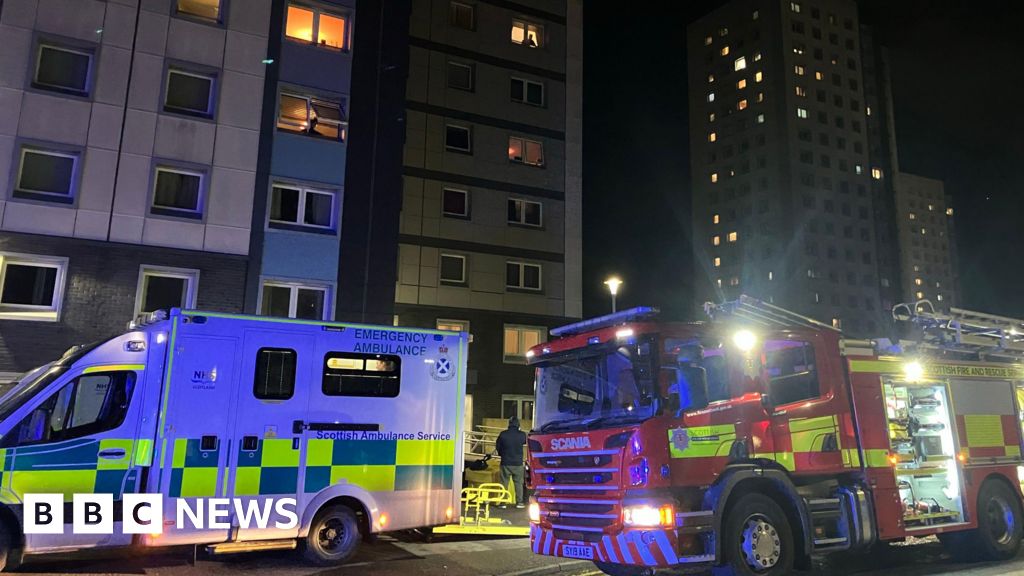 Seven people treated by ambulance after Aberdeen tower block fire