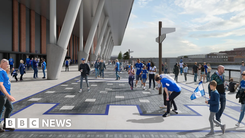 Everton Way widened to make room for fans' engraved stones - BBC News