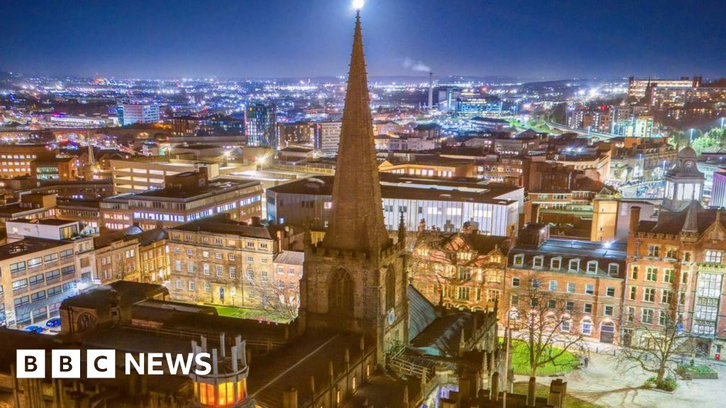 Sheffield's landmark buildings illuminated for Christmas