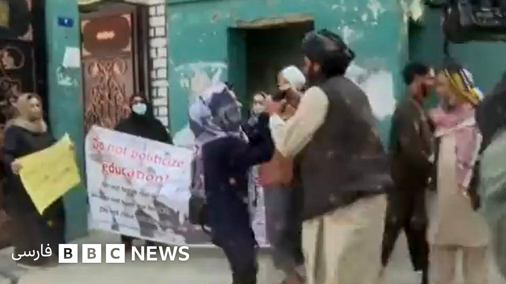 طالبان با برخورد و شلیک هوایی مانع اعتراض زنان در کابل شدند Bbc News