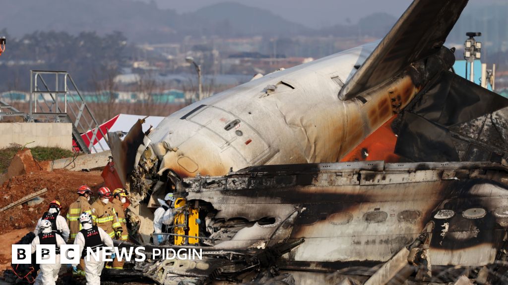 South Korea airplane crash: 179 pipo die for South Korea worst plane crash - BBC News Pidgin