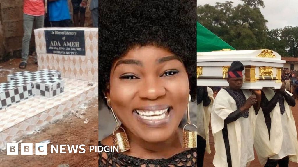 Ada Ameh burial: Tears flow as dem bury di late Nigerian actress - BBC ...