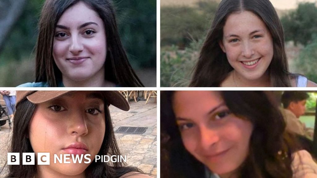 Israeli hostages Karina Ariev, Daniella Gilboa, Naama Levy and Liri ...