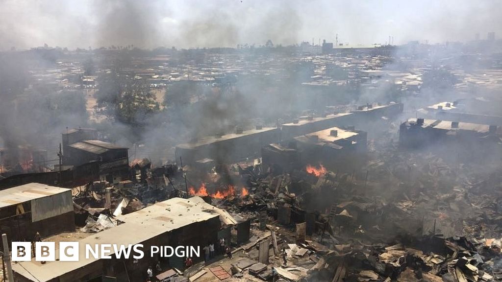 Kenya Gikomba market fire na person do am - Minister - BBC News Pidgin