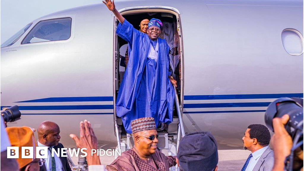 Bola Ahmed Tinubu: Nigeria president elect Tinubu tok as e return to Nigeria - BBC News Pidgin