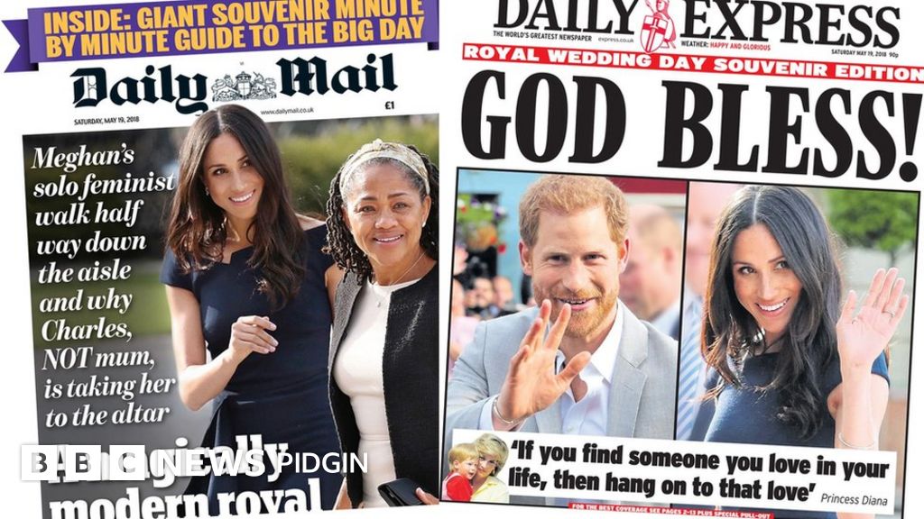 Royal Wedding: See how UK dey follow Meghan and Harry - BBC News Pidgin