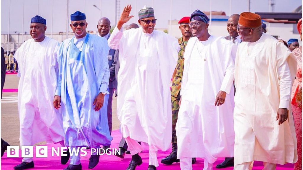 Buhari in Lagos: President Muhammadu Buhari commission Lekki Deep Sea port, Imota Rice Mill, oda ...