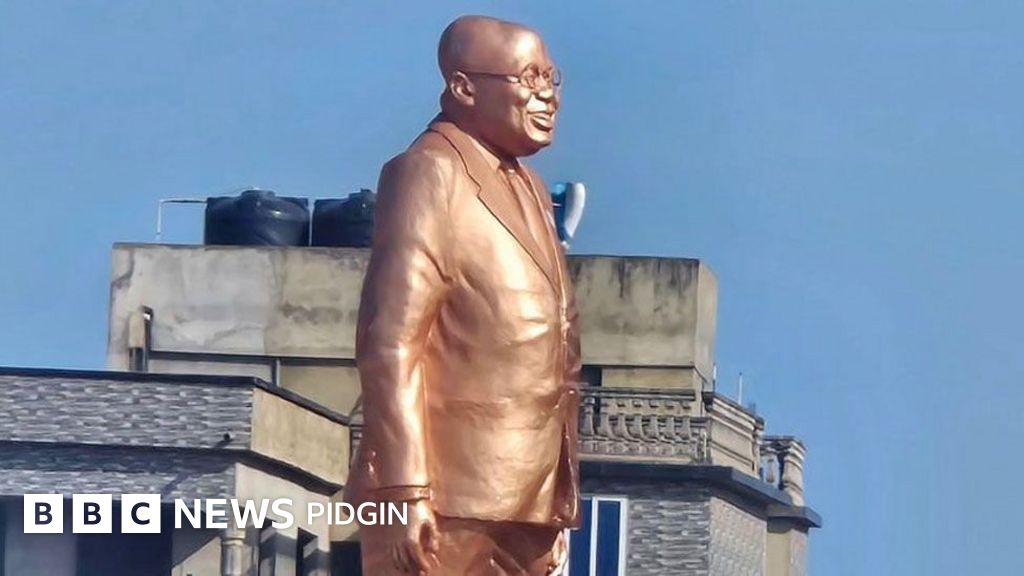 Nana Akufo-Addo statue: Gbas-gbos for Ghana afta president unveil im own statue - BBC News Pidgin