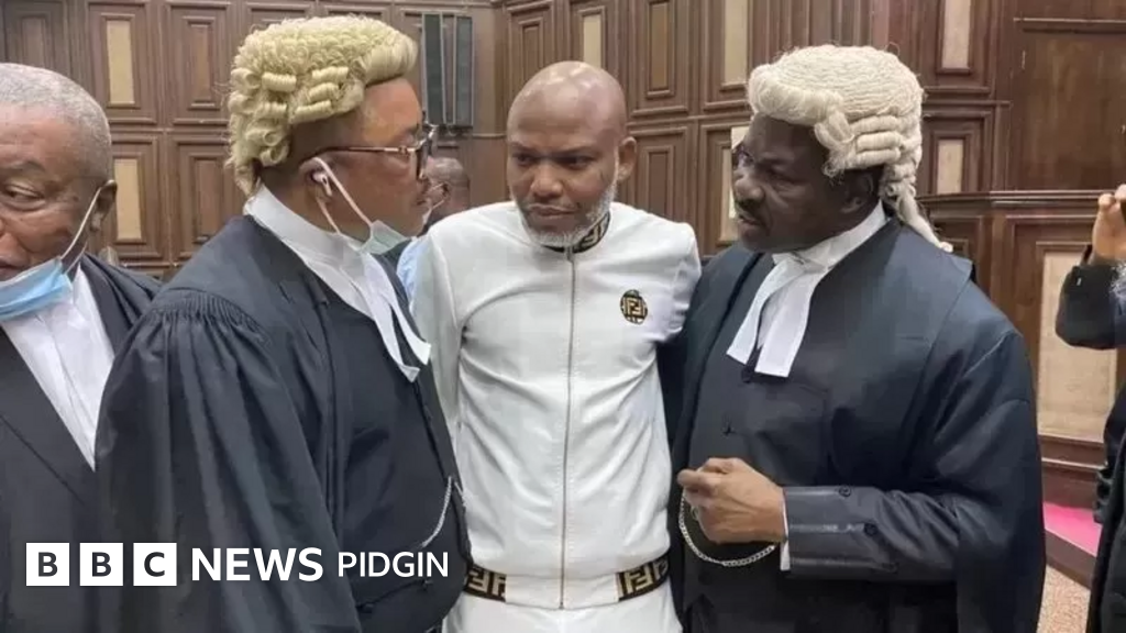 Nnamdi Kanu trial: Court dismiss bail application wey Ipob leader file - BBC News Pidgin