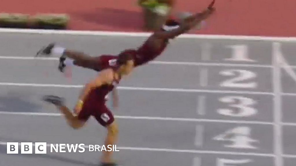 Atleta de corrida 'mergulha' para cruzar chegada e levar ouro - BBC ...