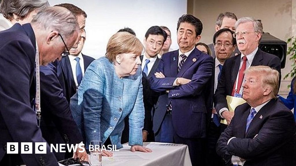 Quem é quem na foto de Merkel 'encarando' Trump durante a cúpula do G7 - BBC News Brasil