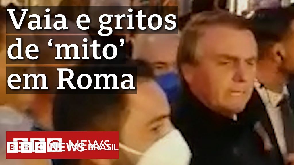 Bolsonaro é xingado e exaltado em passeio em Roma - BBC News Brasil