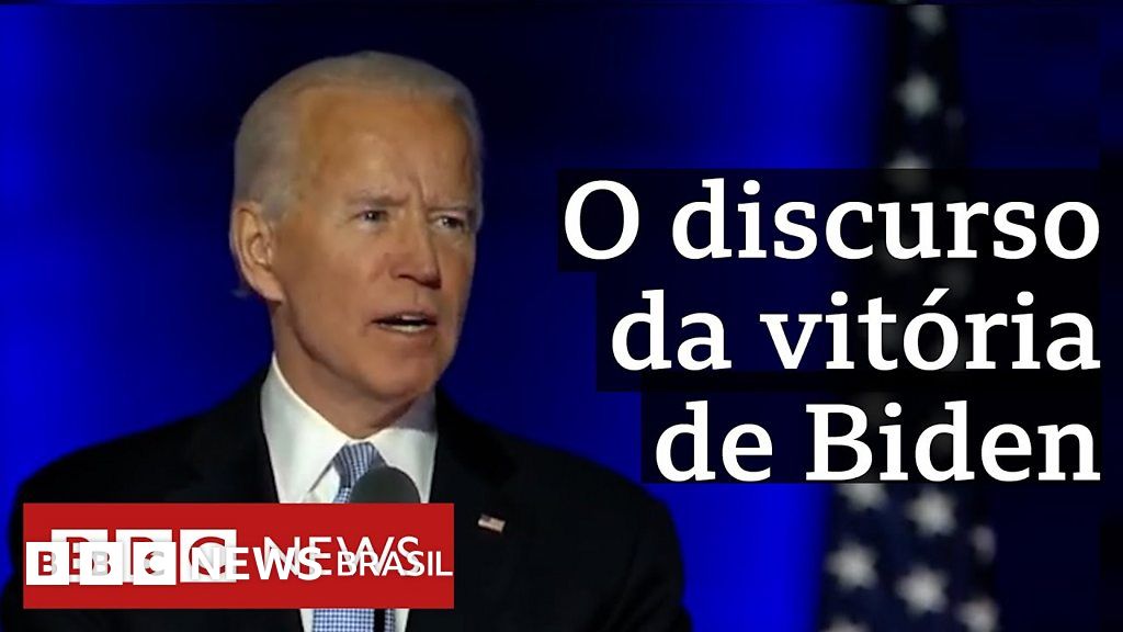 Na íntegra, o 1º discurso de Biden como presidente eleito dos EUA - BBC ...