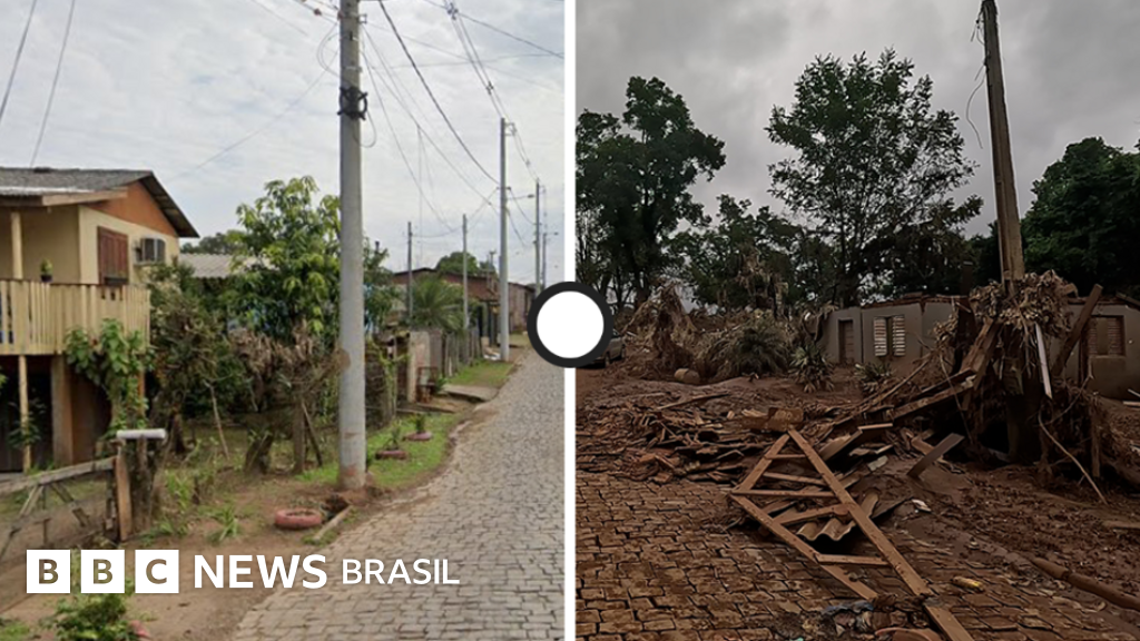 Enchentes no Rio Grande do Sul: As imagens do antes e depois de uma das ...