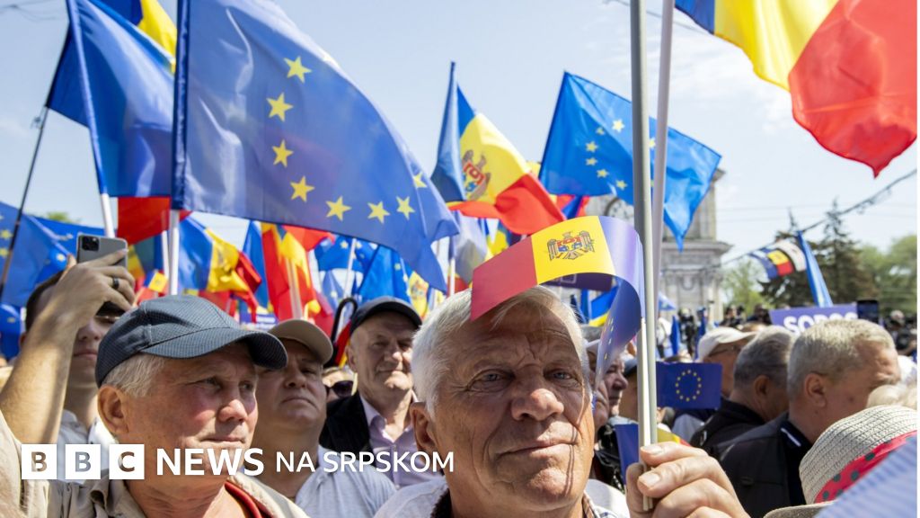 Moldavija: Hiljade ljudi na proevropskom mitingu EU u Kišinjevu - BBC ...