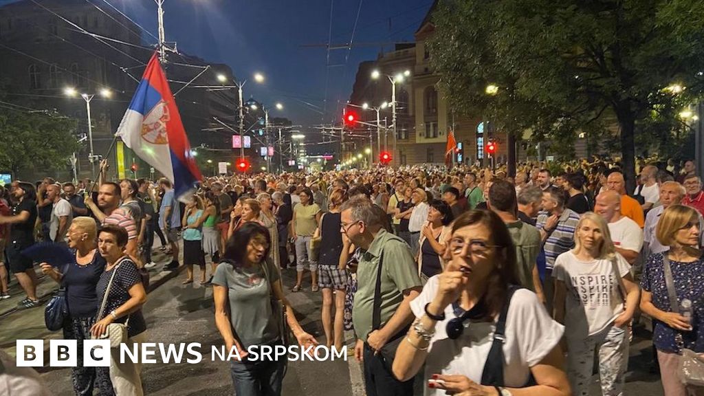 'Srbija protiv nasilja': Trinaesti protest u Beogradu završen ispred ...