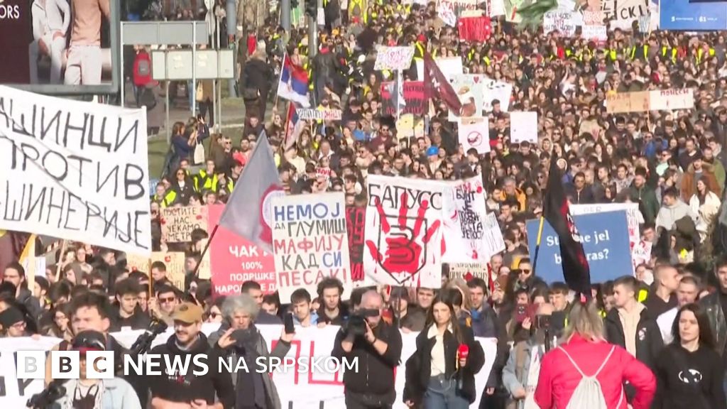 Studentska blokada Autokomande u Beogradu - u 60 sekundi - BBC News na srpskom