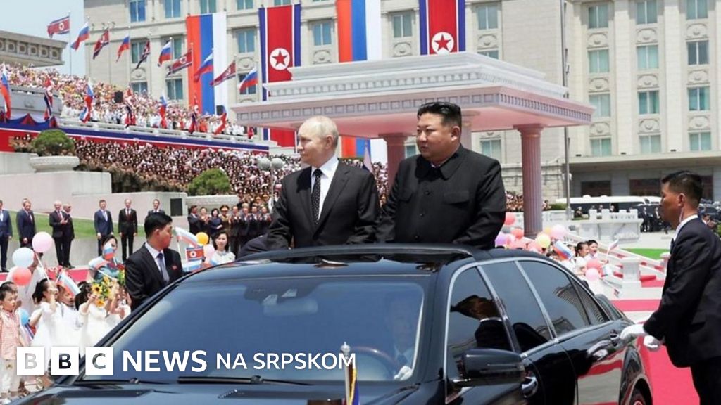 Severna Koreja i Rusija: Crveni tepih na svečanom dočeku Putina u Pjongjangu - BBC News na srpskom