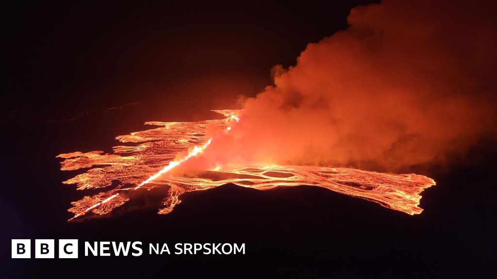 Island: Nova erupcija vulkana, lava se približava Grindaviku - BBC News ...