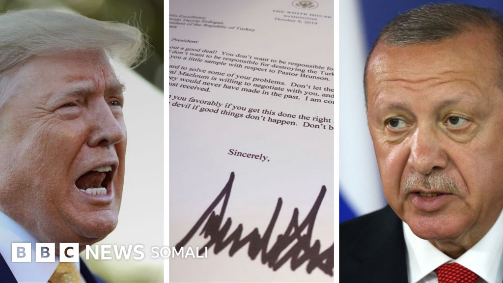Recep Tayyip Erdogan: Warqaddii Trump qashin-qubka ayaan ku daray - BBC ...