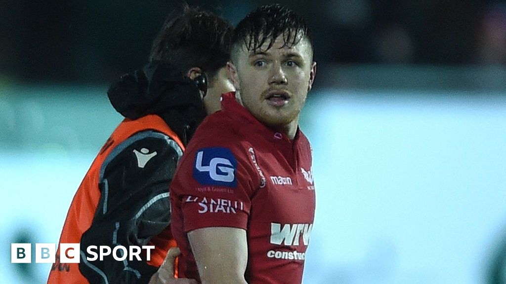 Steff Evans: Scarlets wing given four-week ban after sending off - BBC ...