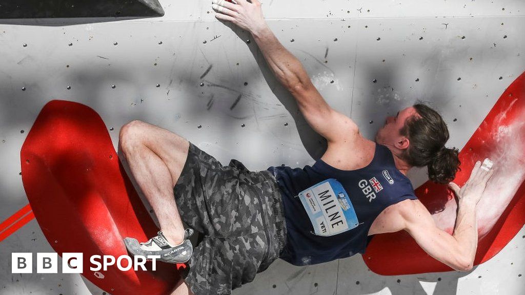 Climbing World Cup: GB's Max Milne wins bouldering silver in Italy ...
