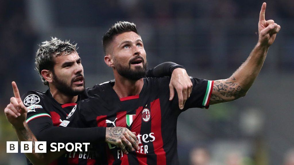 Ac Milan 4 0 Red Bull Salzburg Olivier Girouds Double Helps Italians