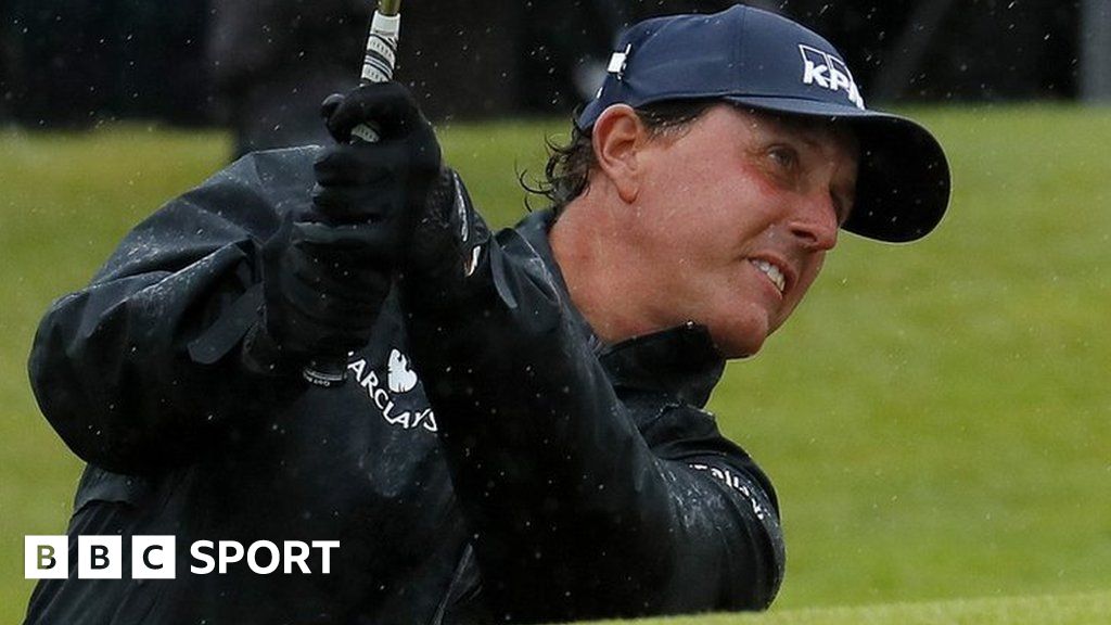 The Open: Phil Mickelson leads by a shot at halfway at Royal Troon ...