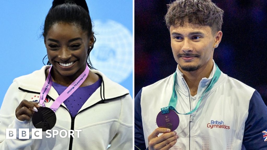 World Gymnastics Championships: Jake Jarman wins GB's first vault title & Simone Biles claims ...