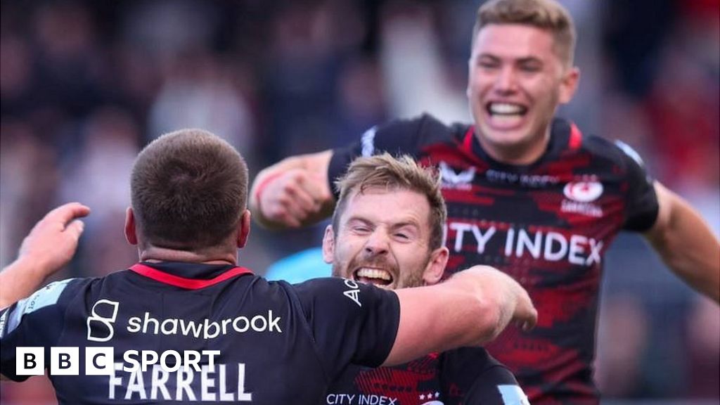 Premiership: Saracens 41-39 Gloucester: Woolstencroft double & Farrell ...