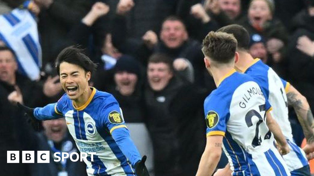 Brighton & Hove Albion 2-1 Liverpool: Kaoru Mitoma injury-time goal ...
