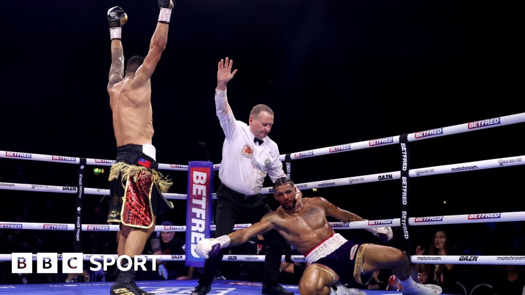 Jai Opetaia v Jordan Thompson: Champion stops Briton in fourth round to ...