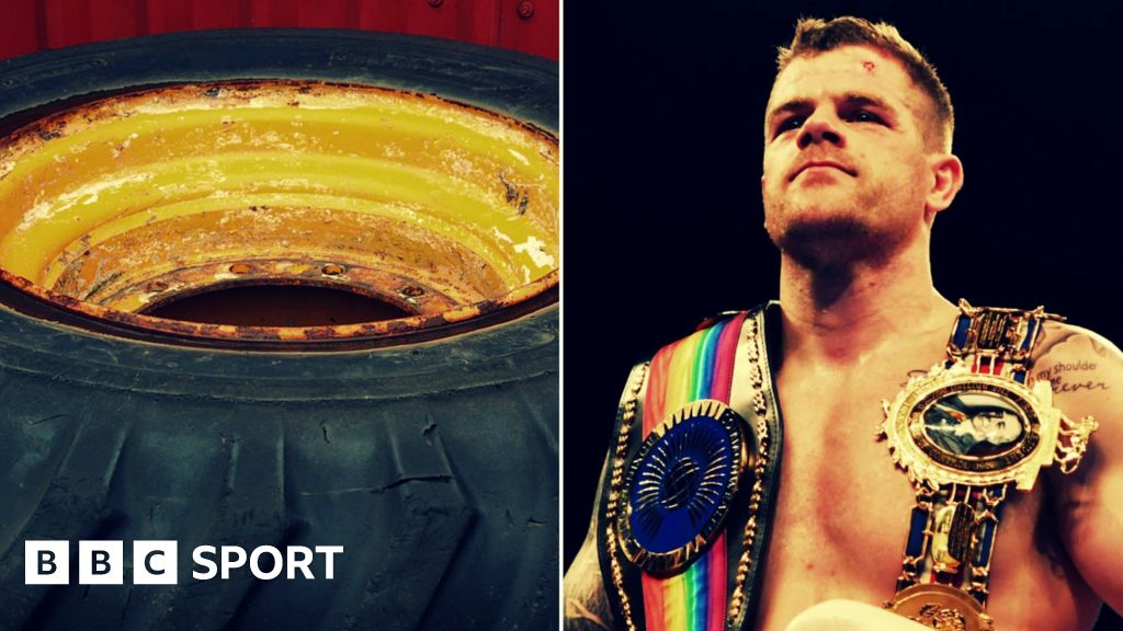 Callum Johnson: Boxer flips tyre for five hours in NHS fundraiser - BBC ...