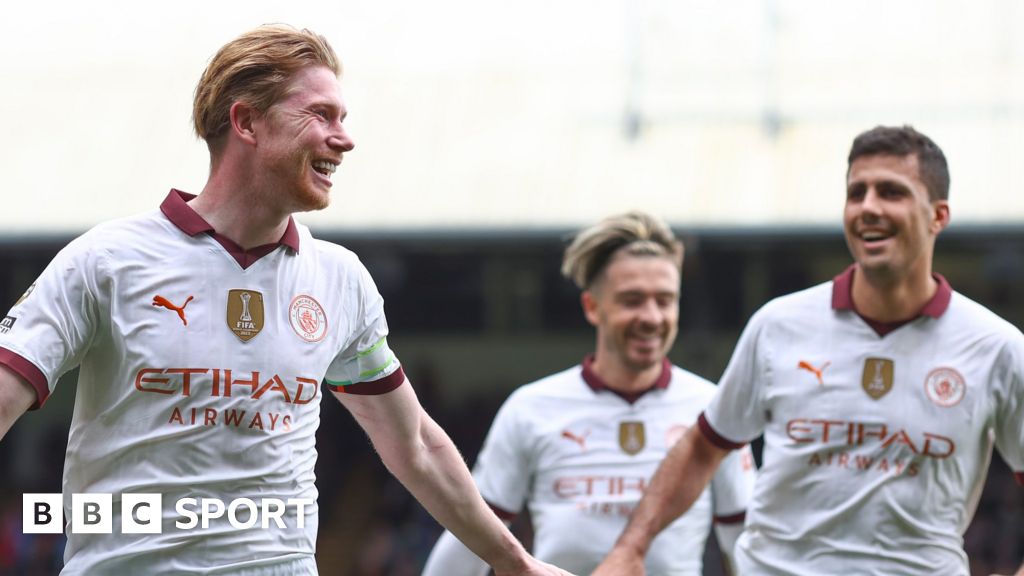 Crystal Palace 2-4 Man City: Kevin de Bruyne shines as defending champions maintain title ...