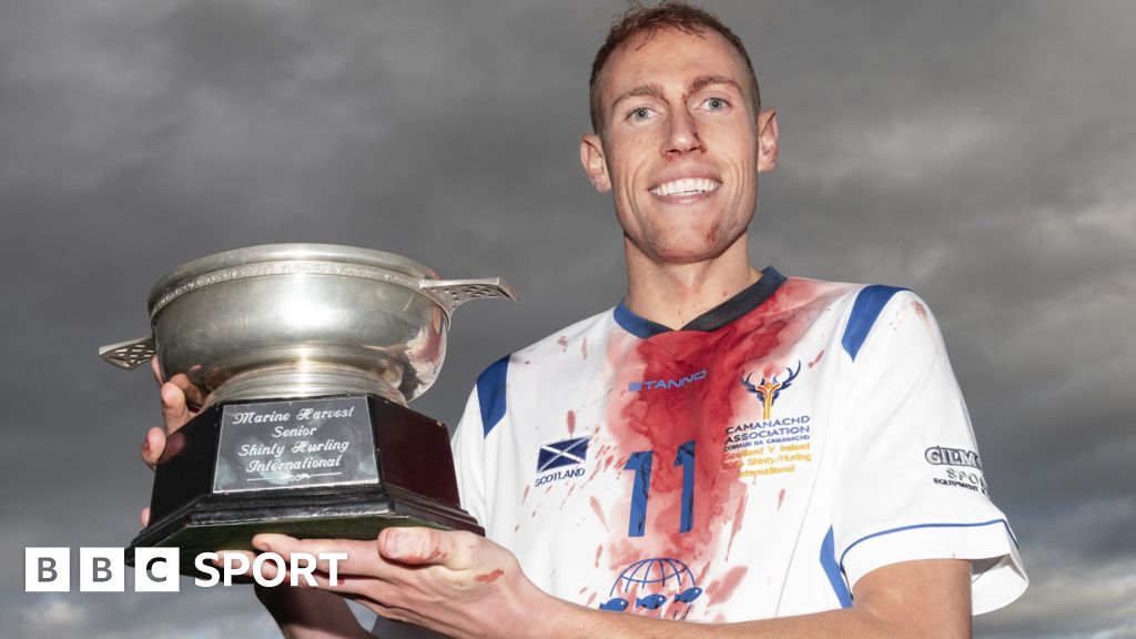 Scotland hit back to beat Ireland in shinty-hurling contest - BBC Sport