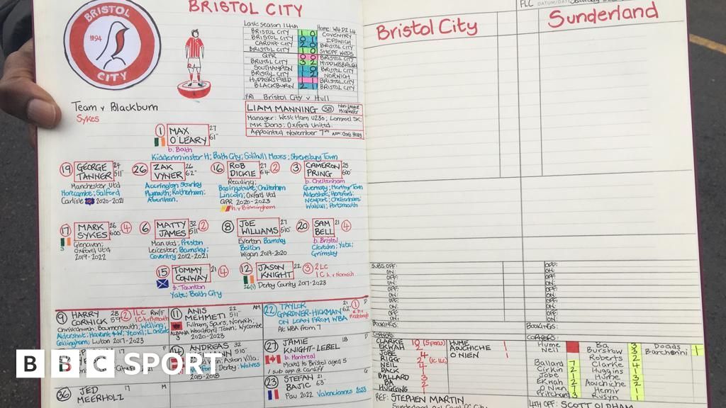 Nick Barnes' commentary book for Bristol City v Sunderland - BBC Sport