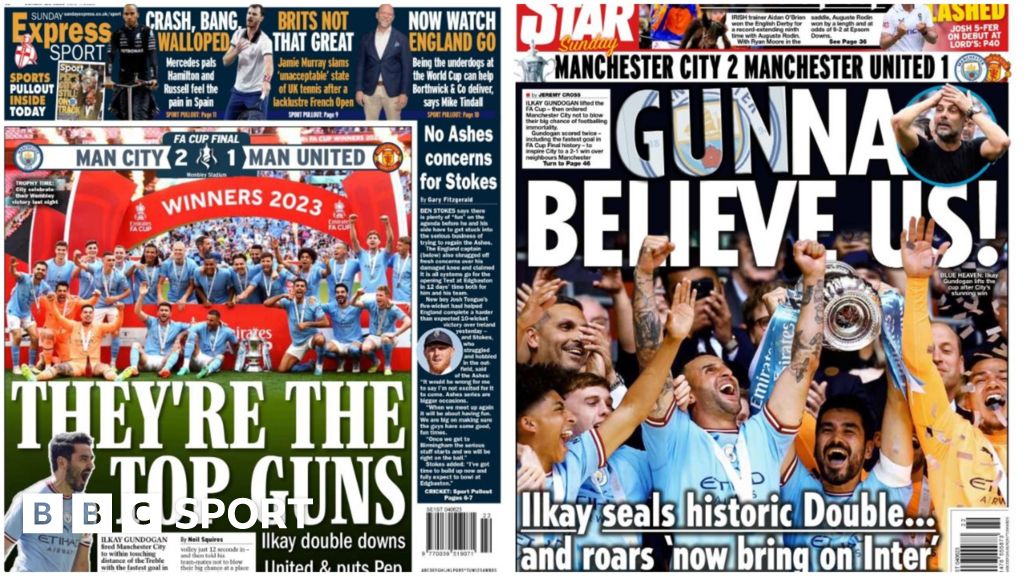 Man City: Sunday papers review FA Cup final win - BBC Sport