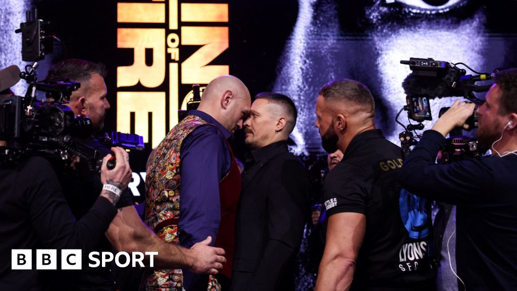 Tyson Fury v Oleksandr Usyk: Briton launches tirade before head-to-head ...