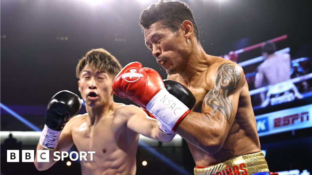 Naoya Inoue: Japanese fighter retains title with third-round win in Las ...
