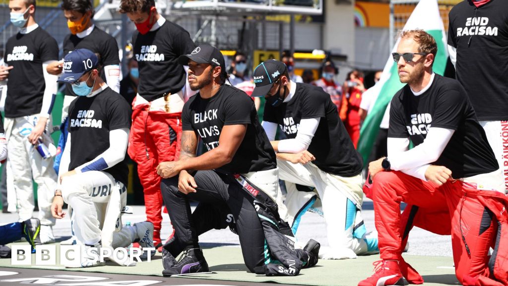 Austrian Grand Prix: 14 drivers take a knee before season opener - BBC ...