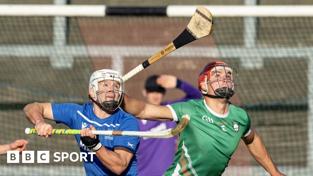 Ireland 22-14 Scotland: Ireland win first shinty-hurling international ...