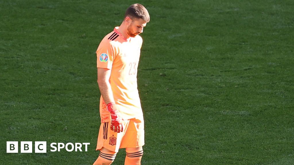 Unai Simon and Pedri team up for shocking Spain own goal - but keeper ...