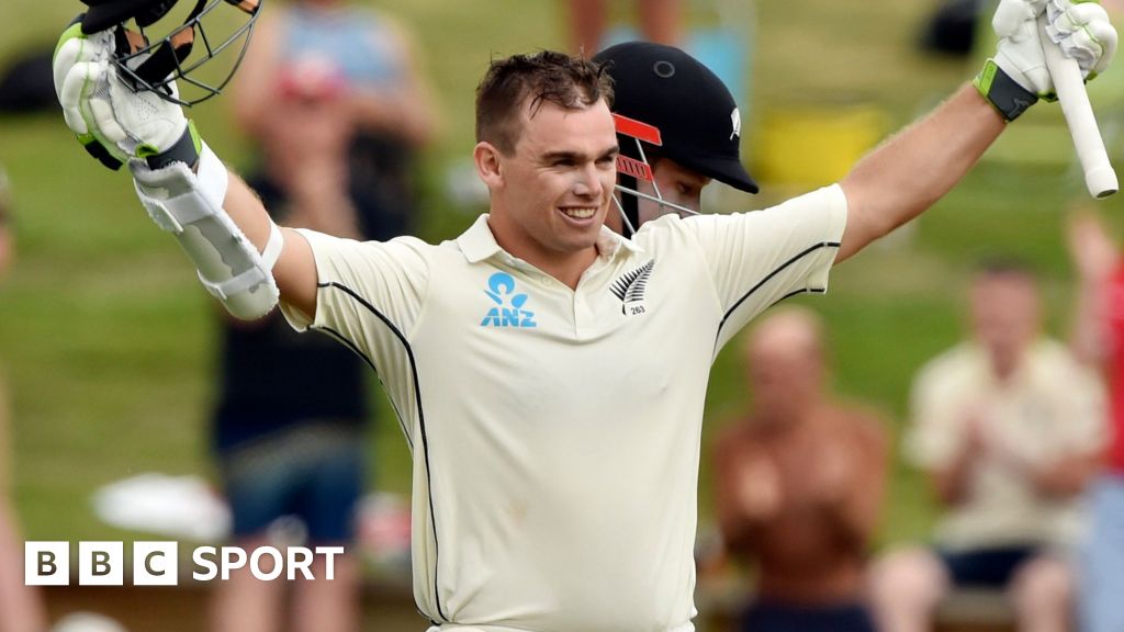 England in New Zealand: Tom Latham scores century in second Test - BBC ...