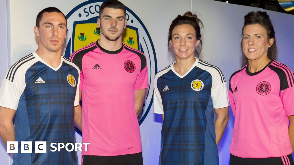 Scotland unveil new home and away strips - BBC Sport
