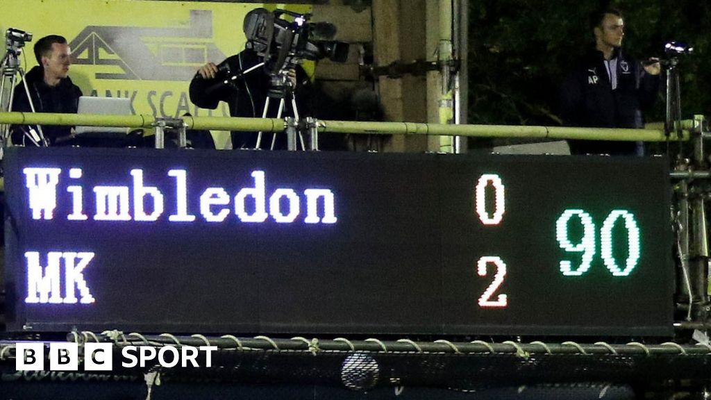 AFC Wimbledon charged by EFL after failing to use MK Dons' full name - BBC Sport