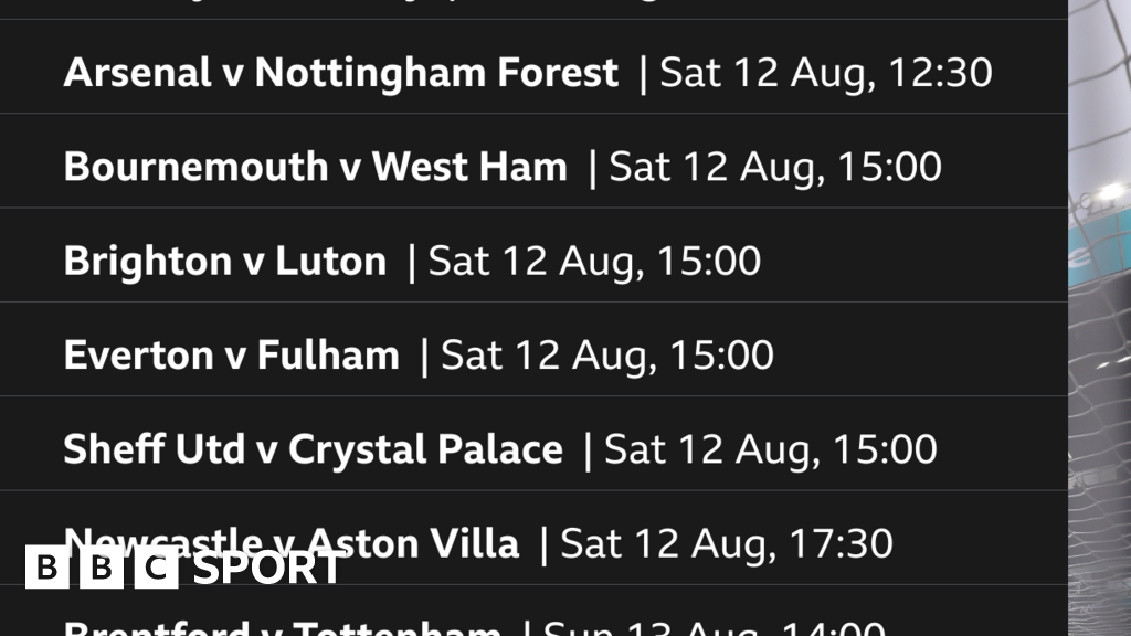 Burnley: Key fixtures in 2023-24 Premier League season - BBC Sport