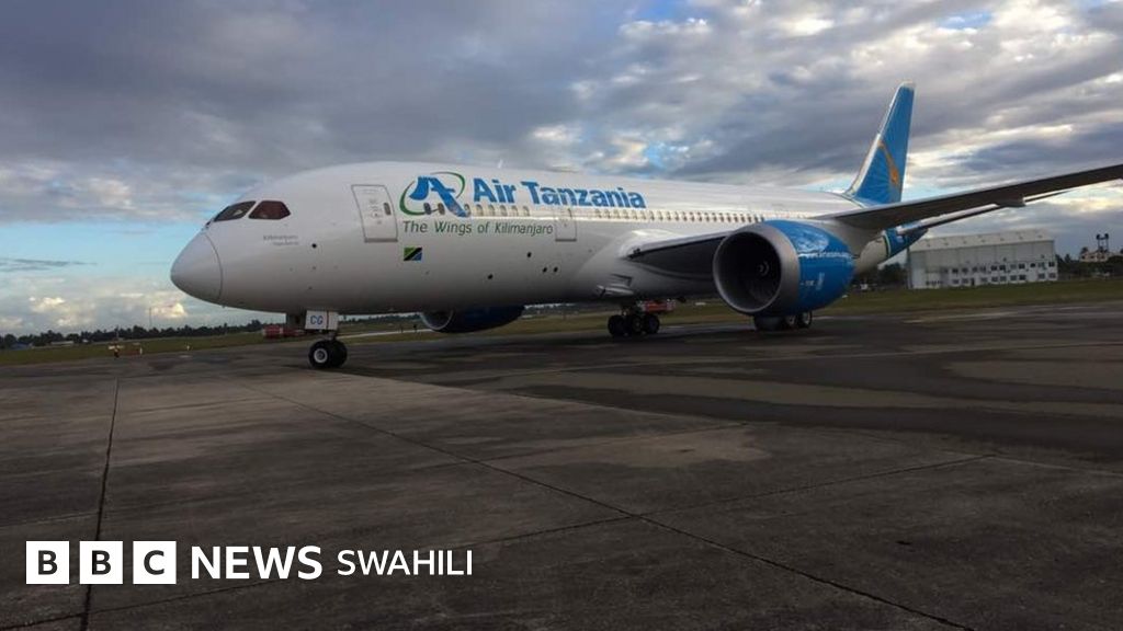 Ndege mpya aina ya Boeing 787-8 Dreamliner yawasili Tanzania - BBC News ...