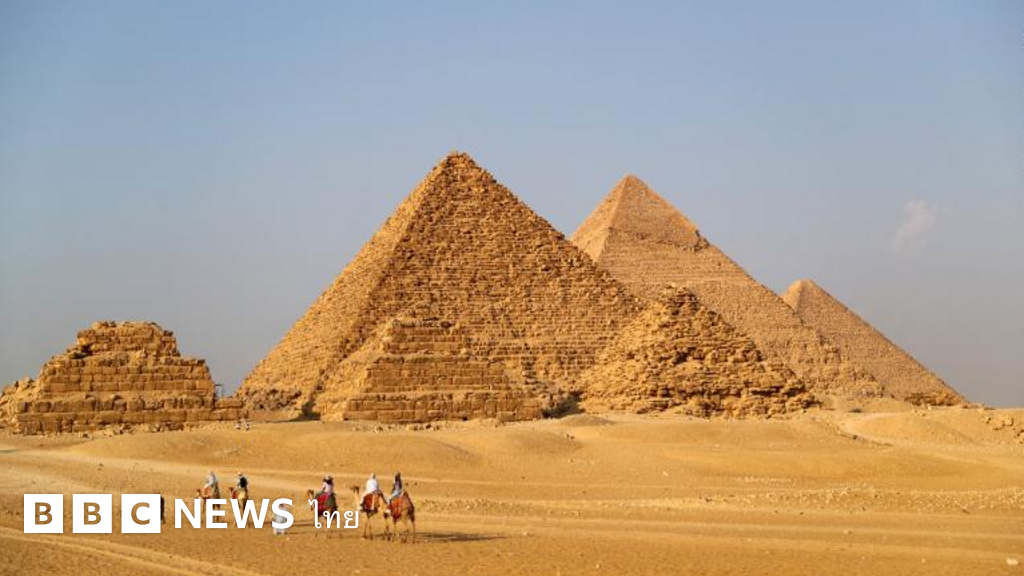 ชาวอียิปต์โบราณใช้สาขาแม่น้ำไนล์ที่เหือดแห้งไปแล้วสร้างพีระมิด - BBC News ไทย
