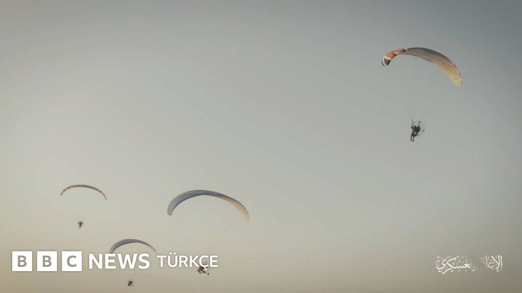 Hamas'ın İsrail savunma sistemini aşmak için kullandığı motorlu ...